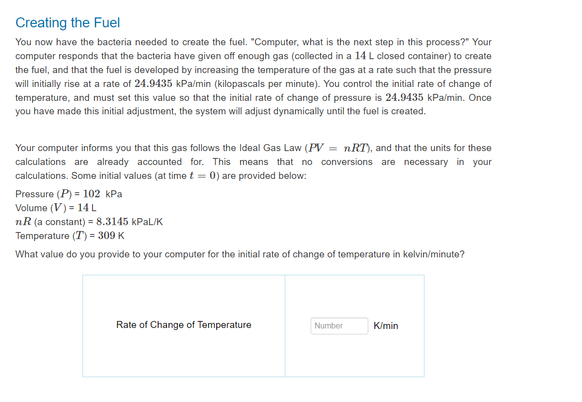 Solved Creating the Fuel You now have the bacteria needed to | Chegg.com