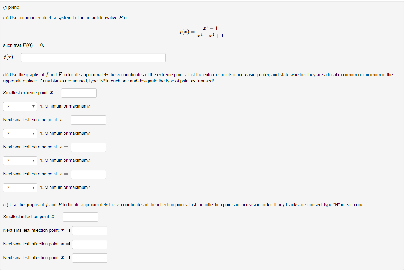 Solved (1 point) (a) Use a computer algebra system to find | Chegg.com