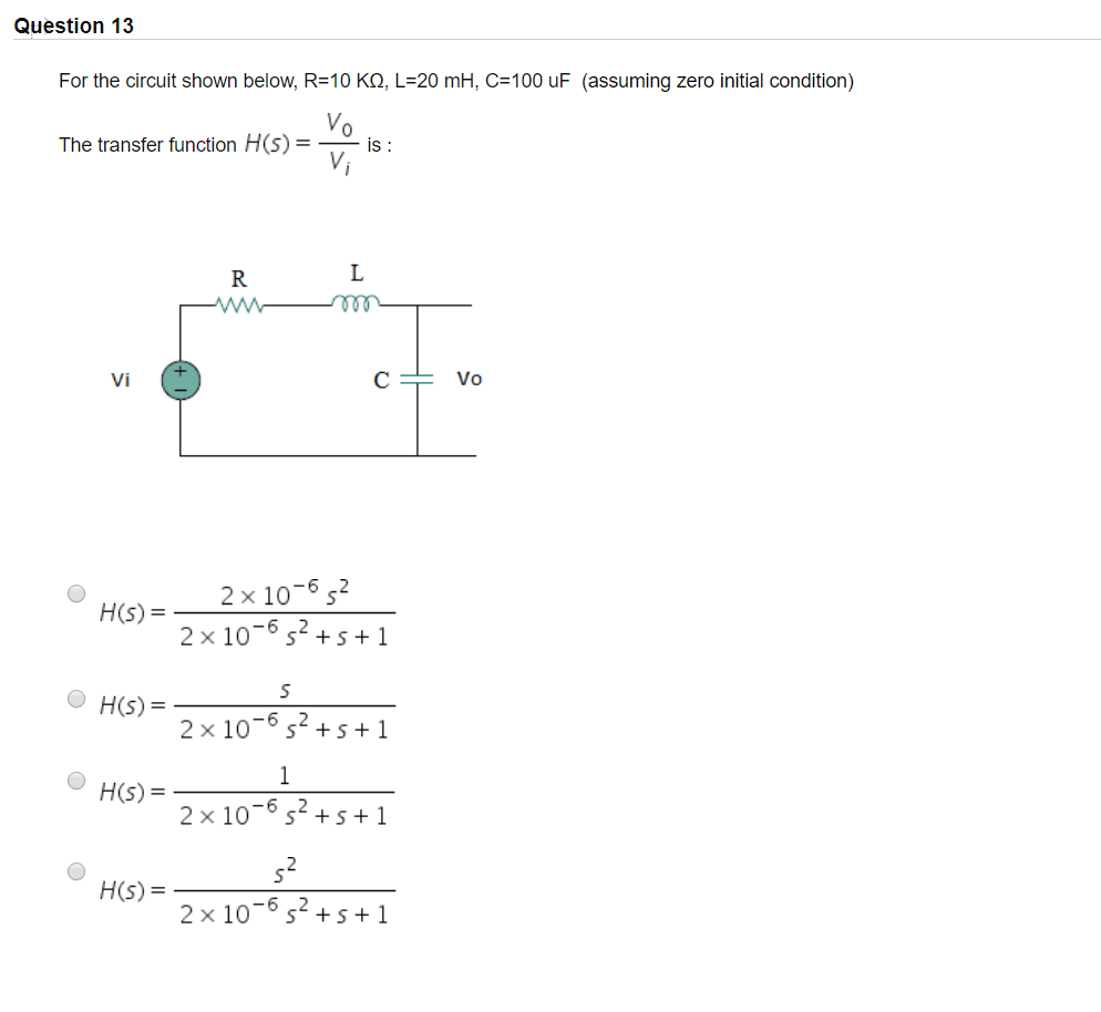 Solved Question 8 The Unit Step Response Of A Control System 3956