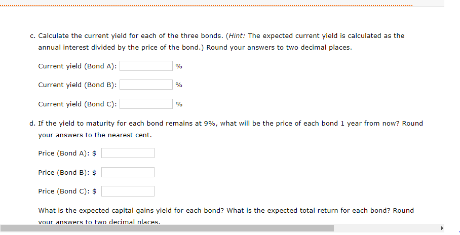 Solved 2. What is the expected capital gains yield for each | Chegg.com