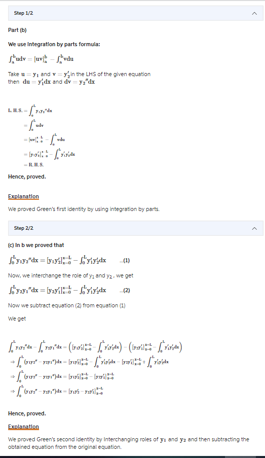 Solved d) Use parts (a) and (c) plus the boundary conditions | Chegg.com
