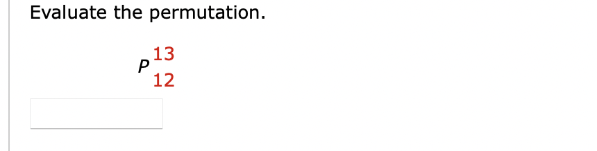Solved Evaluate the permutation. P1213 | Chegg.com