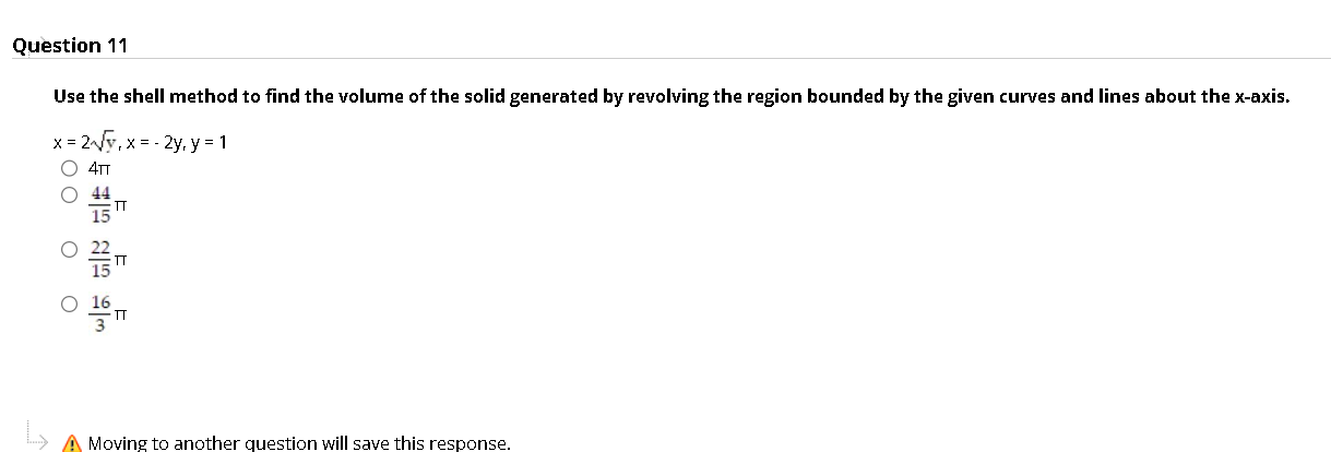 Solved Use the shell method to find the volume of the solid | Chegg.com