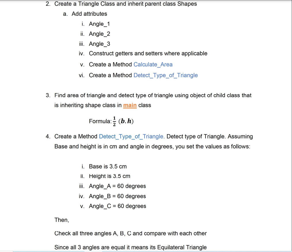 Solved Q no 1: Calculate Area and Find type of triangle | Chegg.com