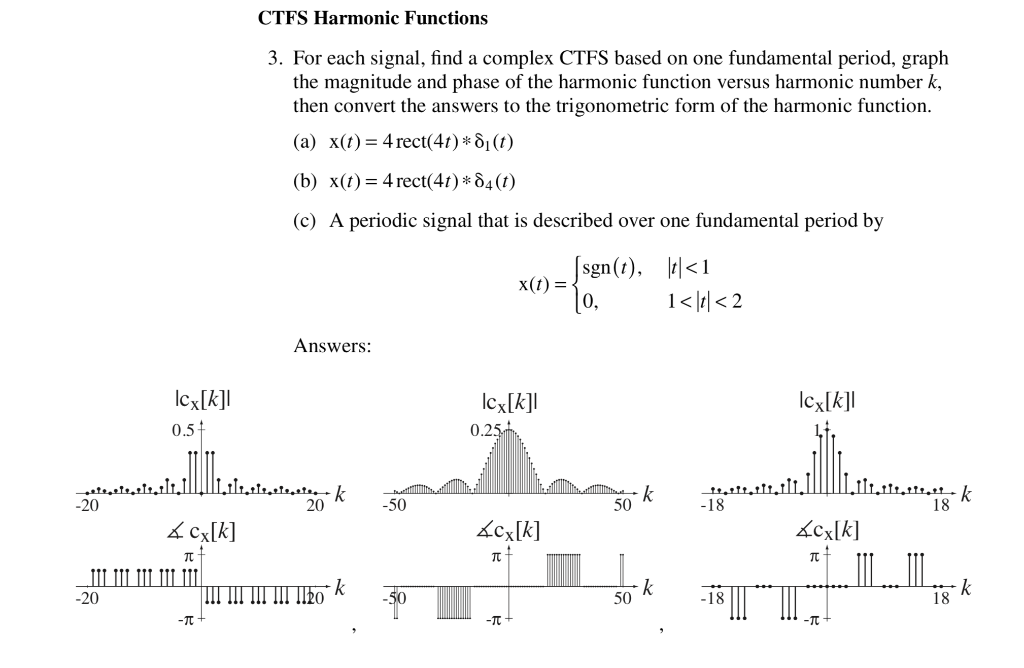Hi can you help me solve the following signals and | Chegg.com
