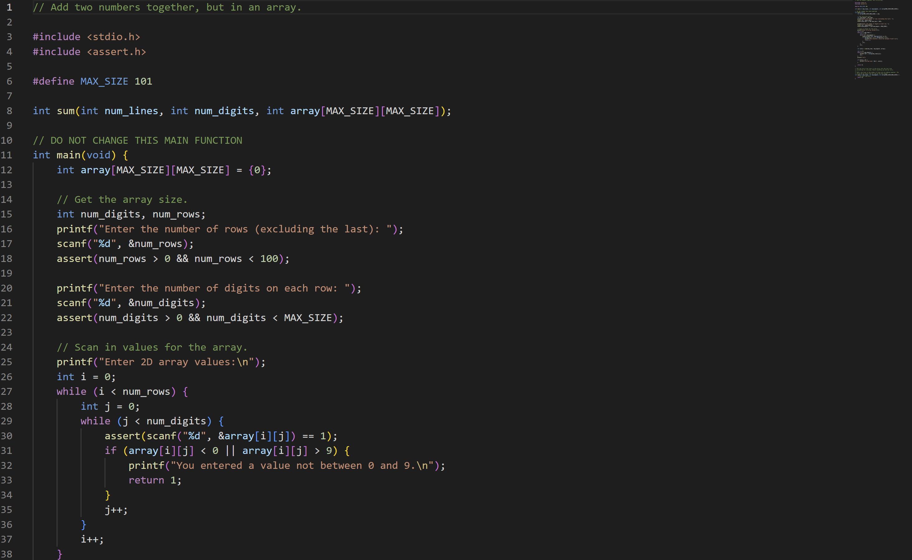 Solved EXERCISE (OO): Add numbers in an array together, | Chegg.com
