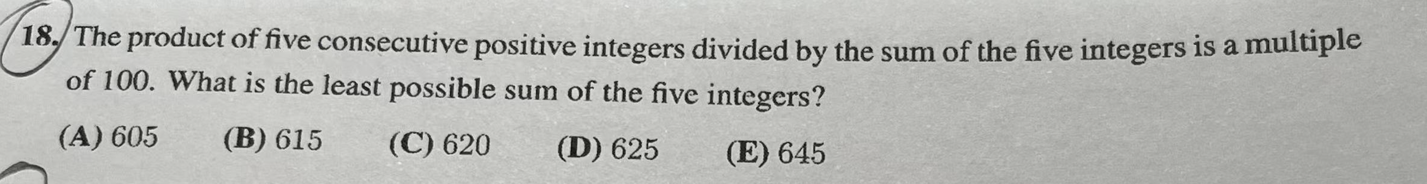 Solved The product of five consecutive positive integers | Chegg.com
