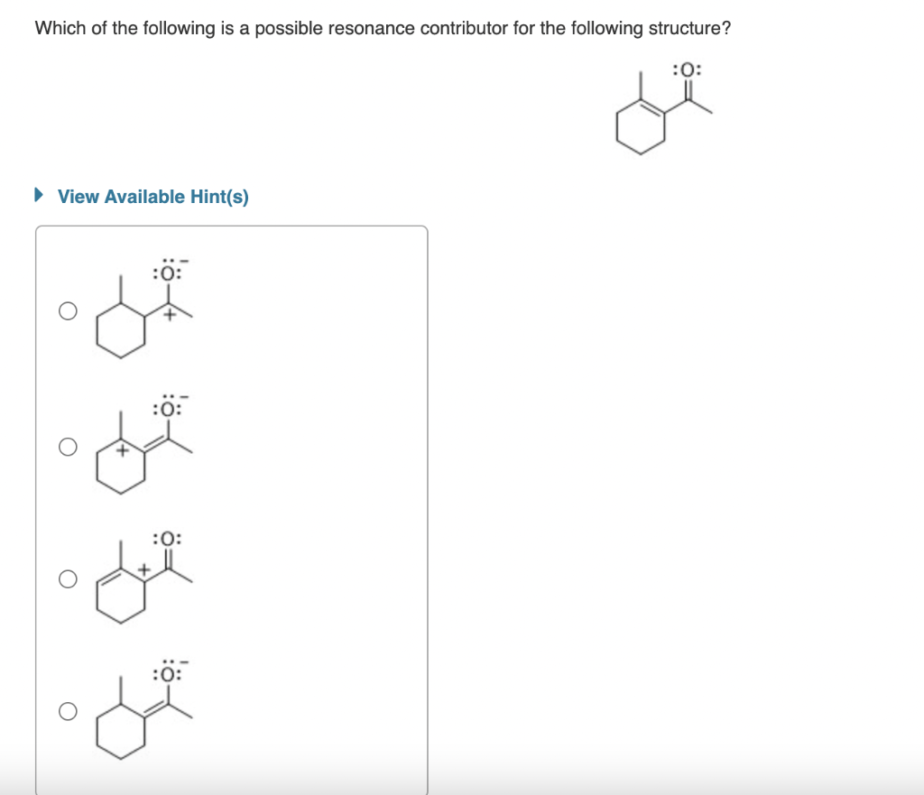 Solved Which of the following structure(s) has a pushable | Chegg.com