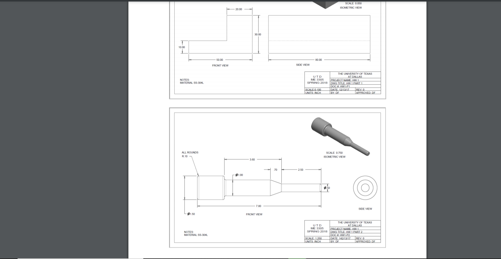 Solved This is a 3D CAD using Creo Create the five (5) | Chegg.com