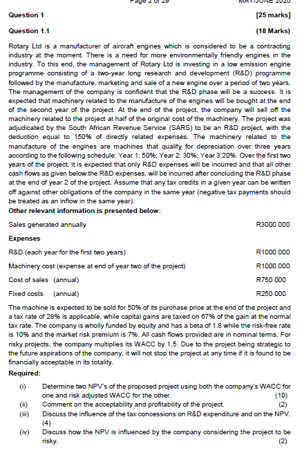 Solved Question 1 [25 marks] Question 1.1 (18 Marks) Rotary | Chegg.com
