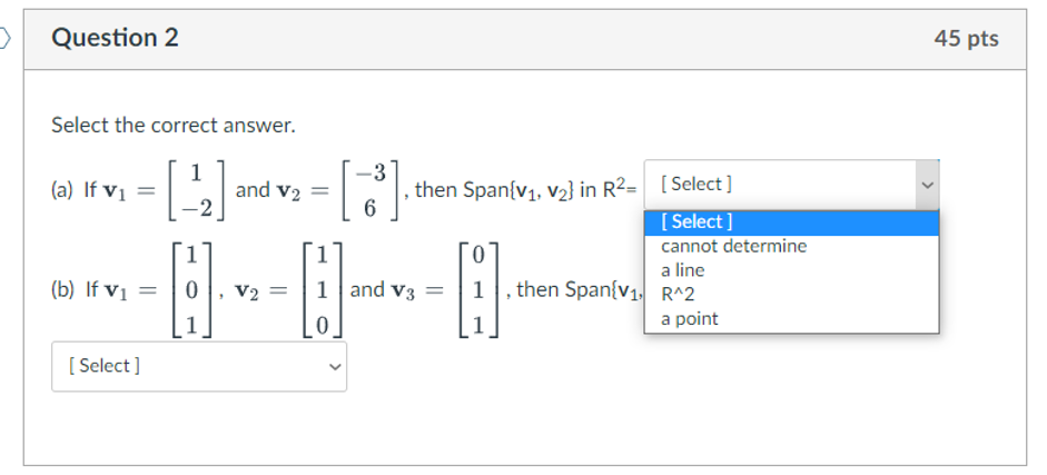 [Solved]: Select the correct answer. (a) If ( mathbf{v