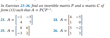 Solved In Exercises 23-26, ﻿find an invertible matrix P ﻿and | Chegg.com