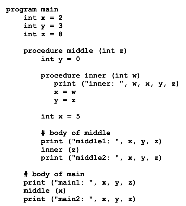 Solved Consider The Following Pseudocode Assuming Nested