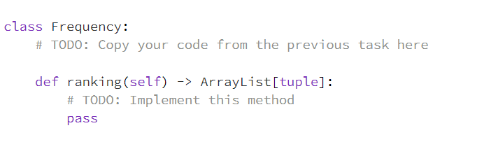 Solved PYTHON TASK 2 - CODE FOR RANKING METHOD FOLLOWING | Chegg.com
