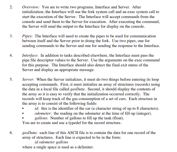 2. 3. 4. 5. Overview: You are to write two programs, | Chegg.com