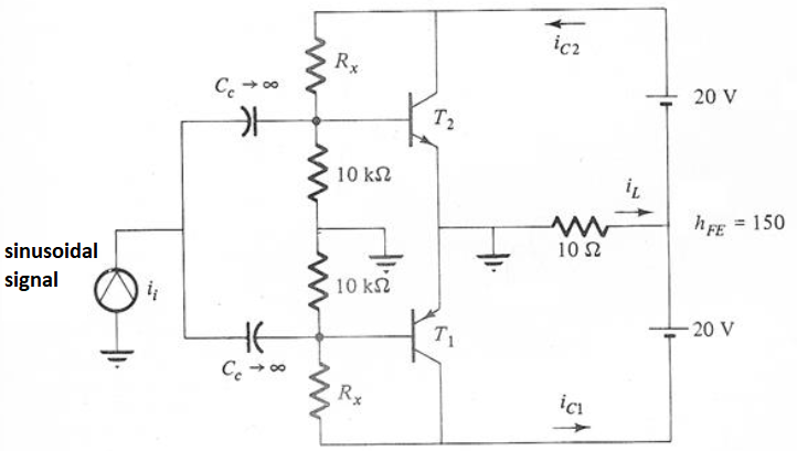 For the amplifier with complementary symmetry | Chegg.com