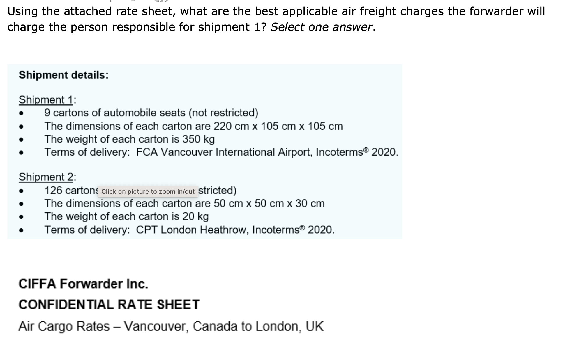 Using the attached rate sheet, what are the best | Chegg.com