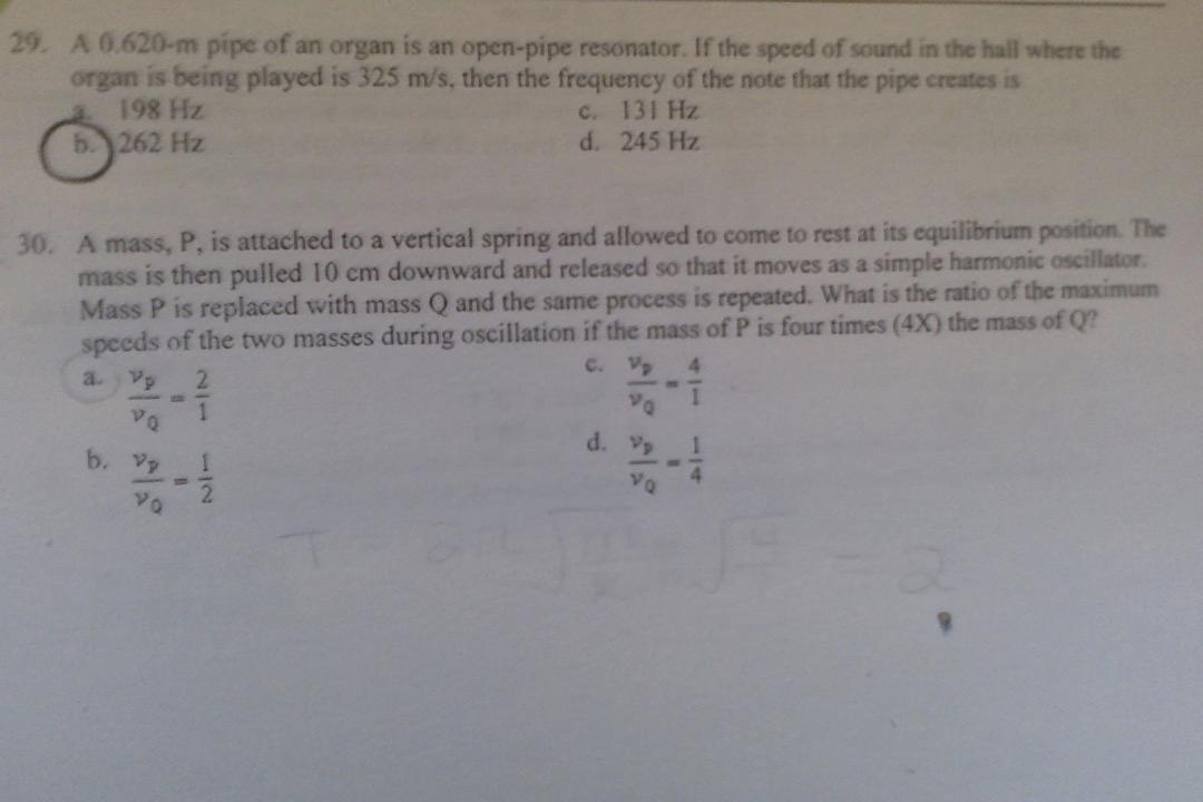 Solved 9. A 0.620−m pipe of an organ is an open-pipe | Chegg.com