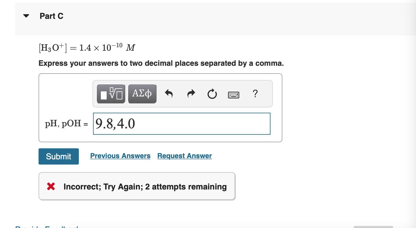 Solved Calculate the pHpH and pOHpOH of the given solutions | Chegg.com
