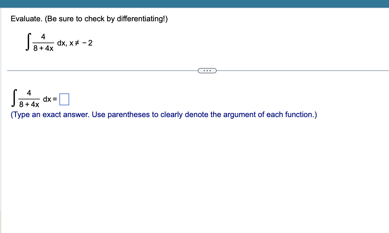 Solved Evaluate. (Be sure to check by | Chegg.com