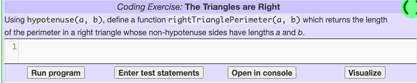 Solved Coding Exercise: The Triangles are Right Using | Chegg.com