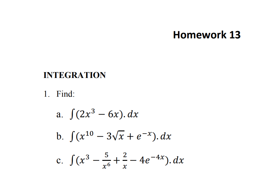 Solved Homework 13 GRATION hd: | Chegg.com