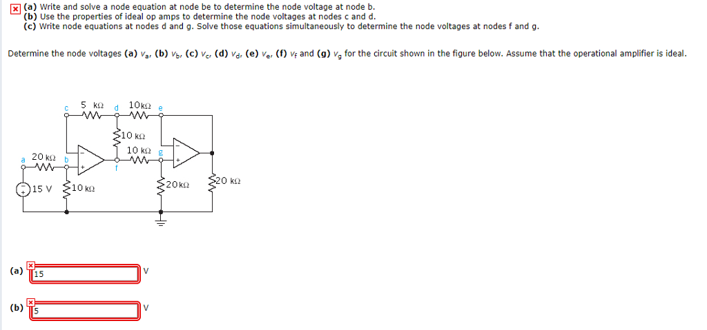 Solved X A Write And Solve A Node Equation At Node Be To 7541