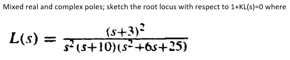 Solved Mixed real and complex poles; sketch the root locus | Chegg.com