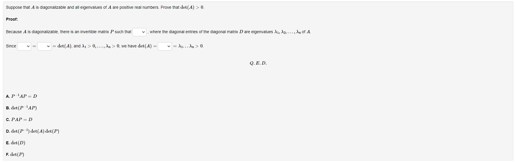 Solved Suppose that A is diagonalizable and all eigenvalues | Chegg.com