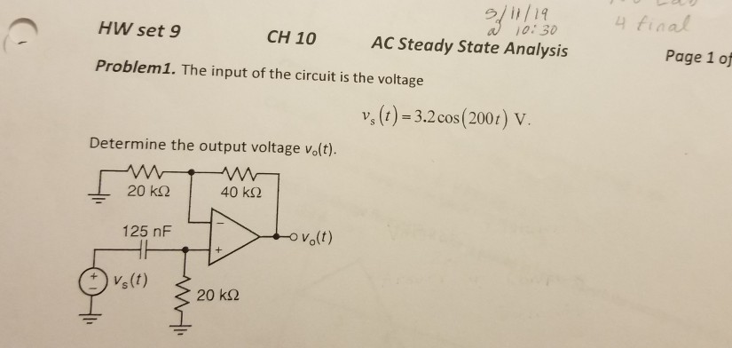 Solved เก 0:30 HW set 9 CH 10 AC Steady State Analysis Page | Chegg.com