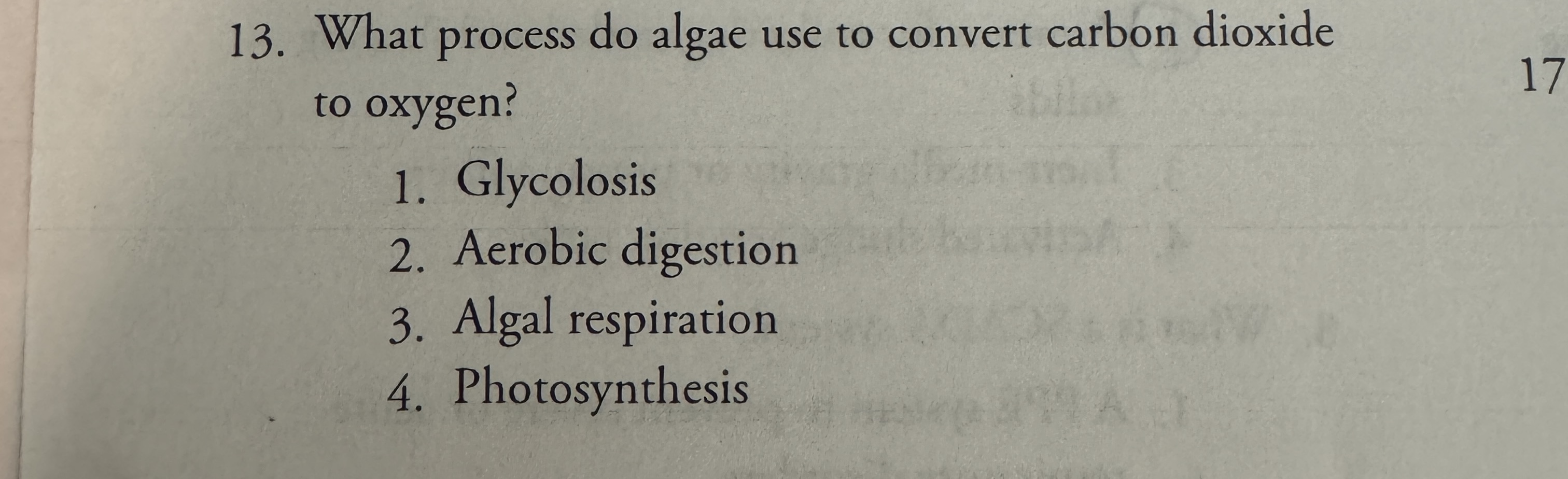 Solved What process do algae use to convert carbon dioxideto | Chegg.com