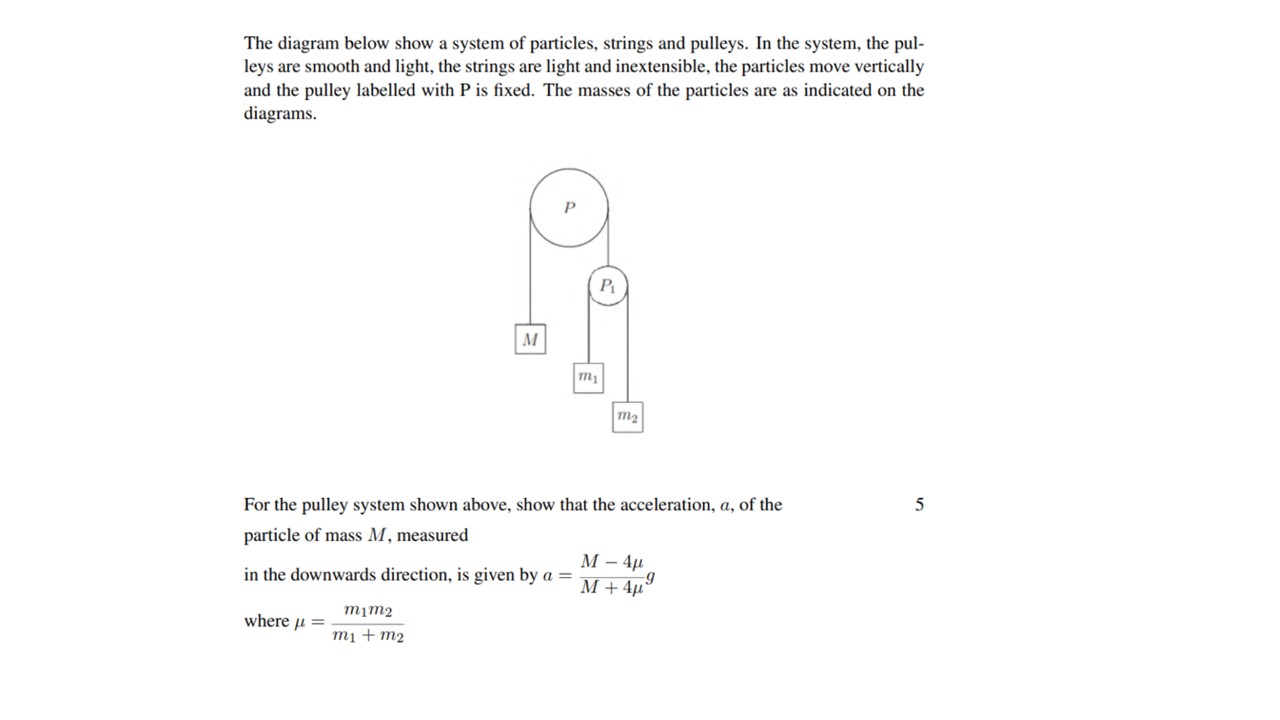 Solved The diagram below show a system of particles, strings | Chegg.com