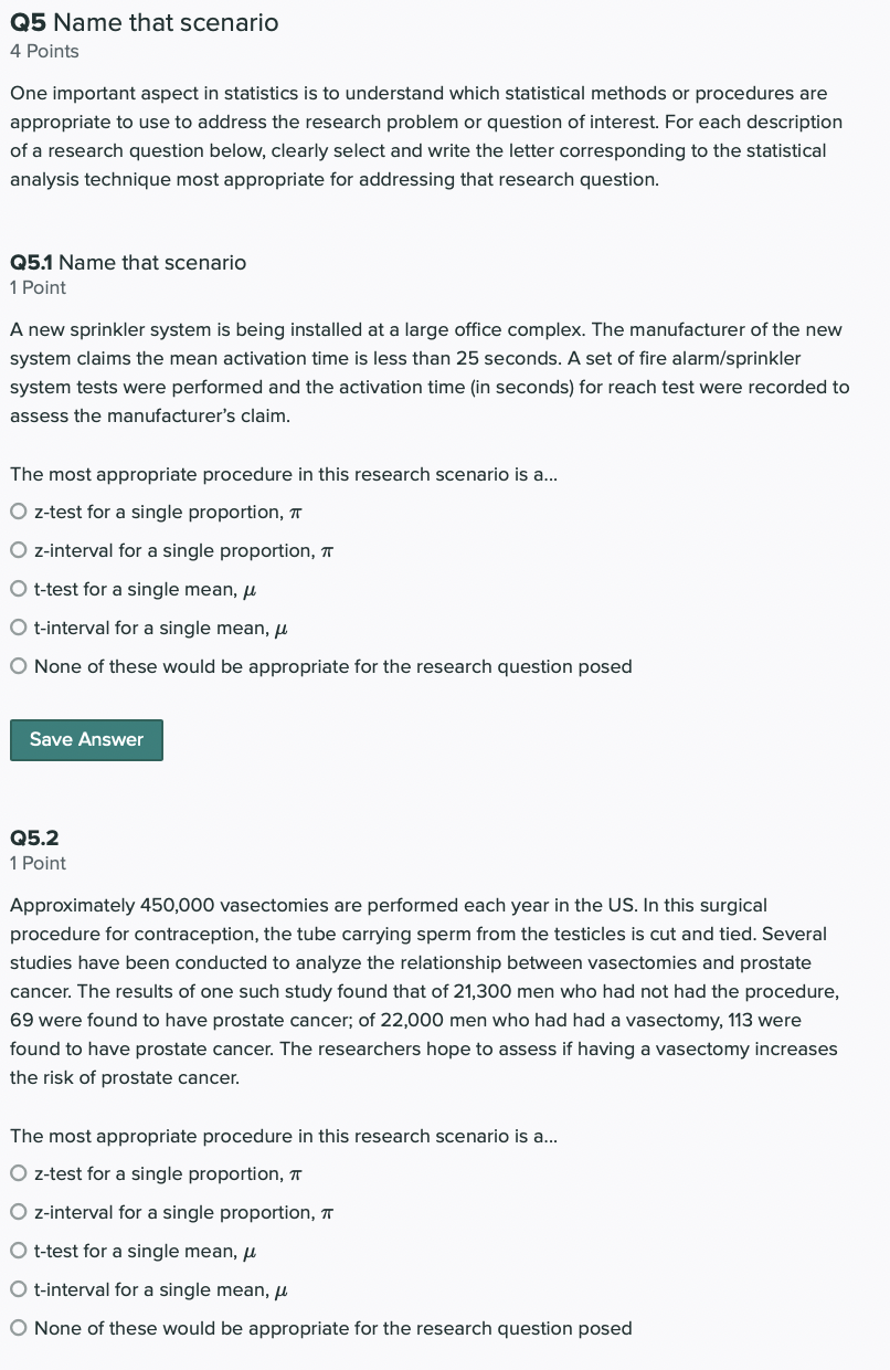 Solved Q5 Name that scenario 4 Points One important aspect | Chegg.com