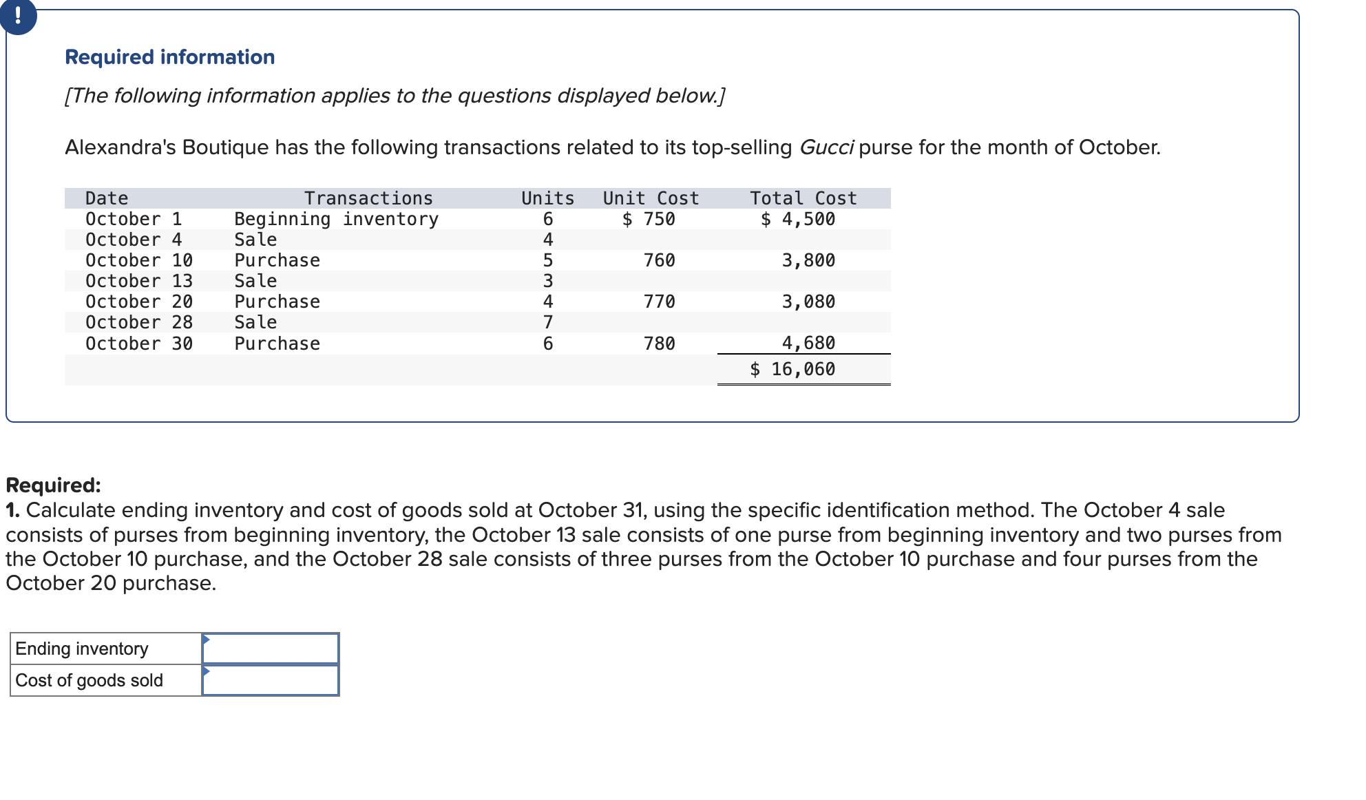 Solved Required information[The following information | Chegg.com