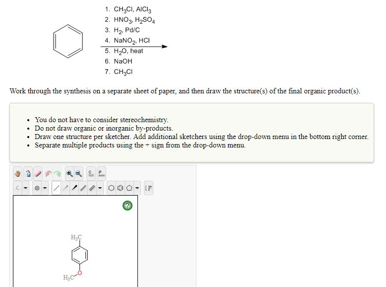Solved Work through the synthesis on a separate sheet of | Chegg.com