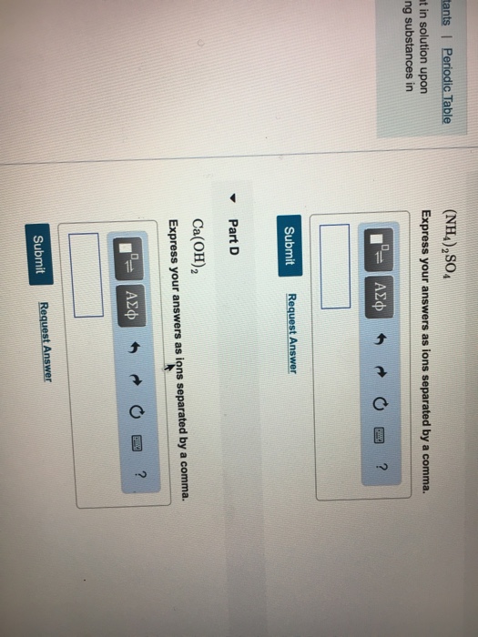 Solved Constants Periodic Table Part A Specify What Ions