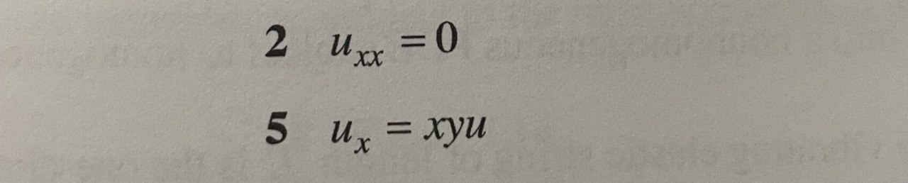Solved Solve The Pde As An Ode Two Examples Are Given 6737