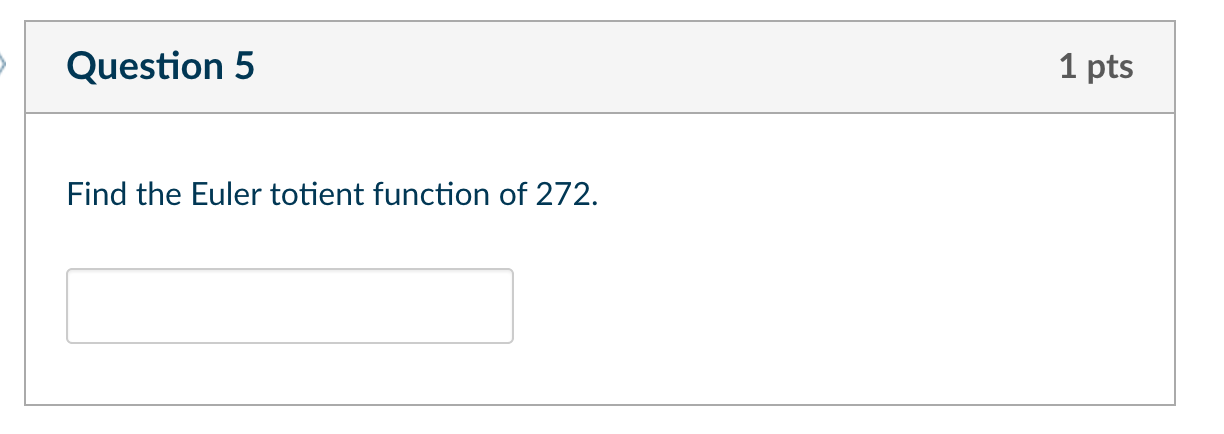 Solved Find The Euler Totient Function Of 272