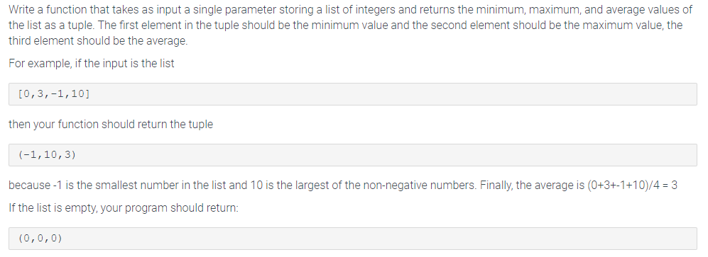 Solved Write a function that takes as input a single | Chegg.com