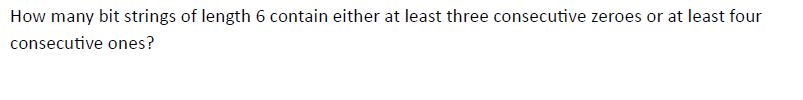 Solved How many bit strings of length 6 contain either at | Chegg.com