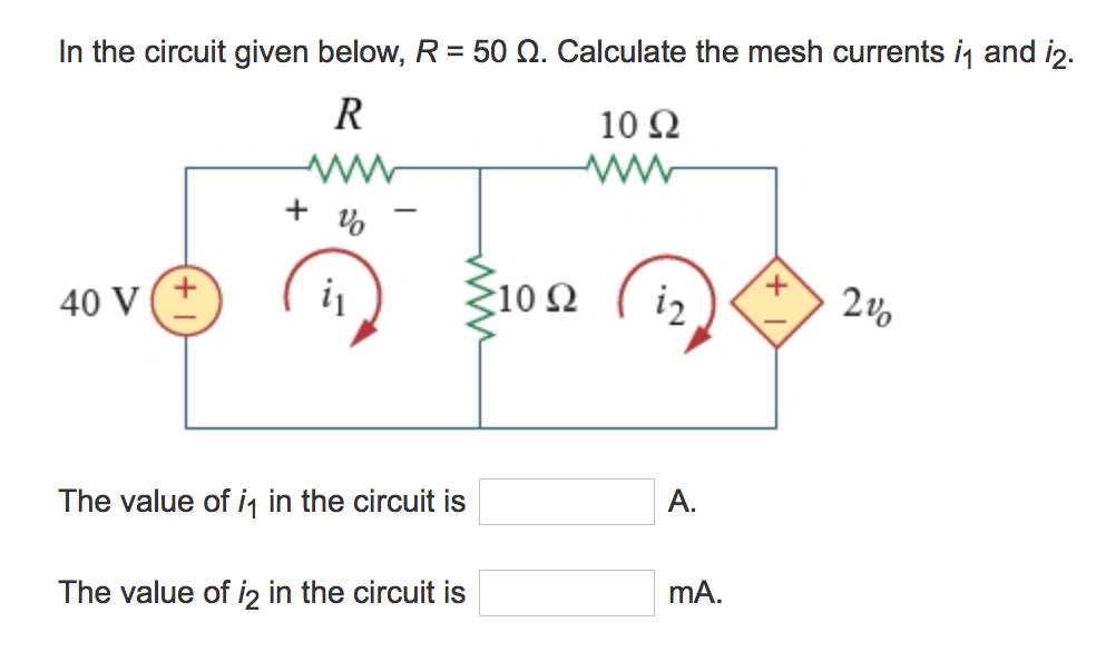Solved In the circuit given below, R-50 Ω. Calculate the | Chegg.com