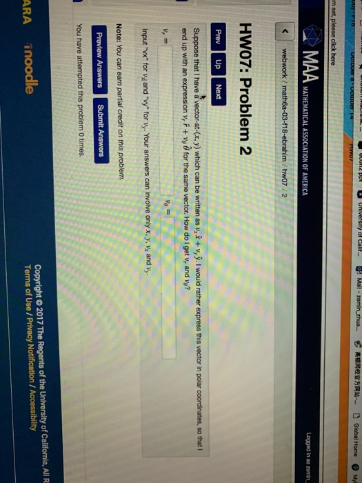 Solved MATHEMATICAL ASSOCIATION OF AMERICA HW07: Problem 2 | Chegg.com