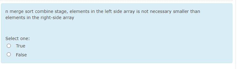 Solved n merge sort combine stage, elements in the left side | Chegg.com