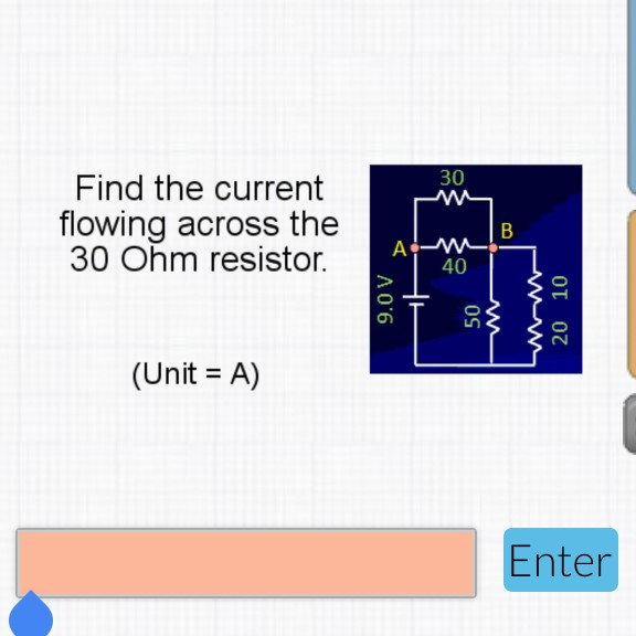 Solved 30 Find the current flowing across the 30 Ohm | Chegg.com