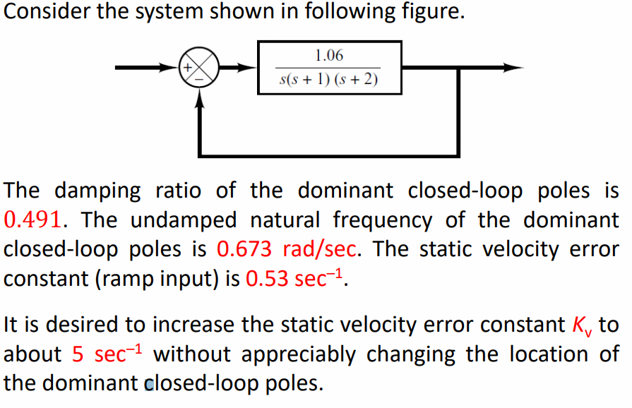 Solved Consider the system shown in following figure. 1.06 | Chegg.com