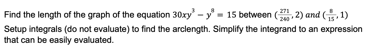 Solved Find the length of the graph of the equation | Chegg.com