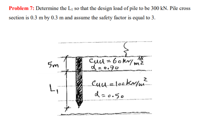 Solved Problem 7: Determine the L, so that the design load | Chegg.com
