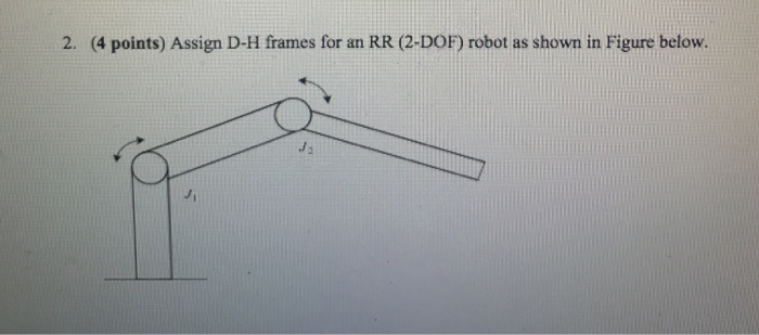 Solved 2. (4 points) Assign D-H frames for an RR (2-DOF) | Chegg.com