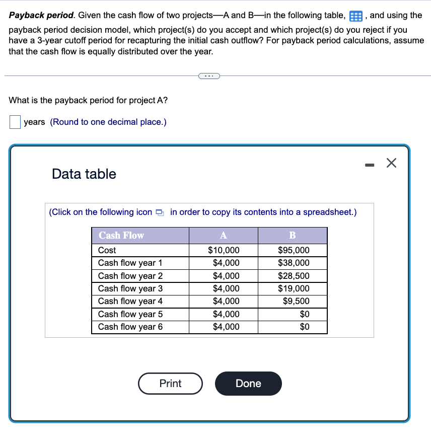 Solved PLEASE ANSWER ALL PARTS!! What is the payback | Chegg.com
