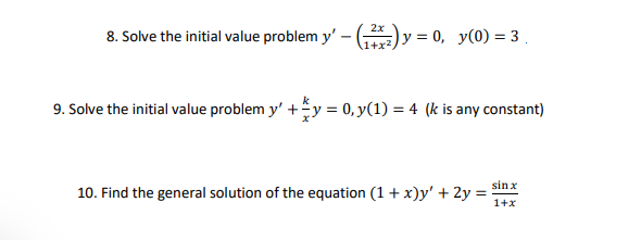 Solved 8. Solve the initial value problem | Chegg.com